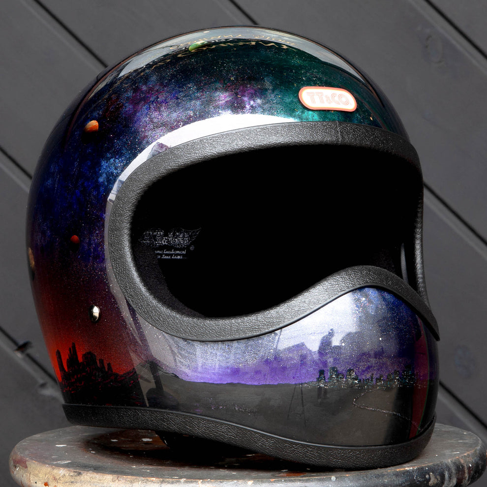 TT&CO. TOECUTTER ISSHIKI ONLY ONE 012 3/4 OPEN FACE MOTORCYCLE HELMET ...