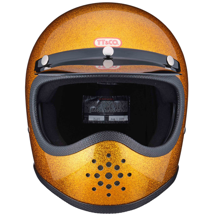 TT&CO. TOECUTTER SG/DOT GINGIRA 70's CUSTOM1 ORANGE SMALL FULL FACE ...