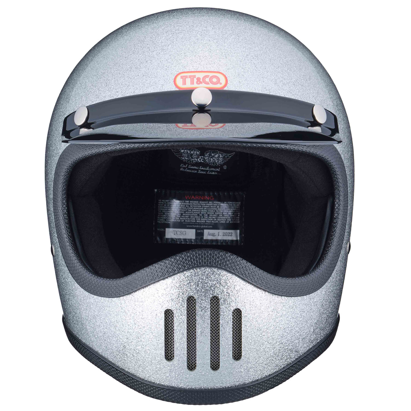 TT&CO. TOECUTTER SG/DOT GINGIRA 70's CUSTOM2 SILVER SMALL FULL FACE ...