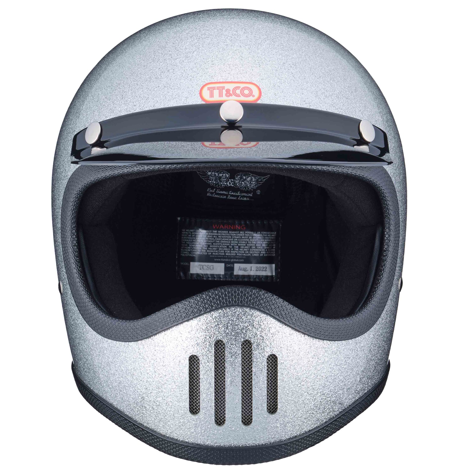 TT&CO. TOECUTTER SG/DOT GINGIRA 70's CUSTOM2 SILVER SMALL FULL FACE ...