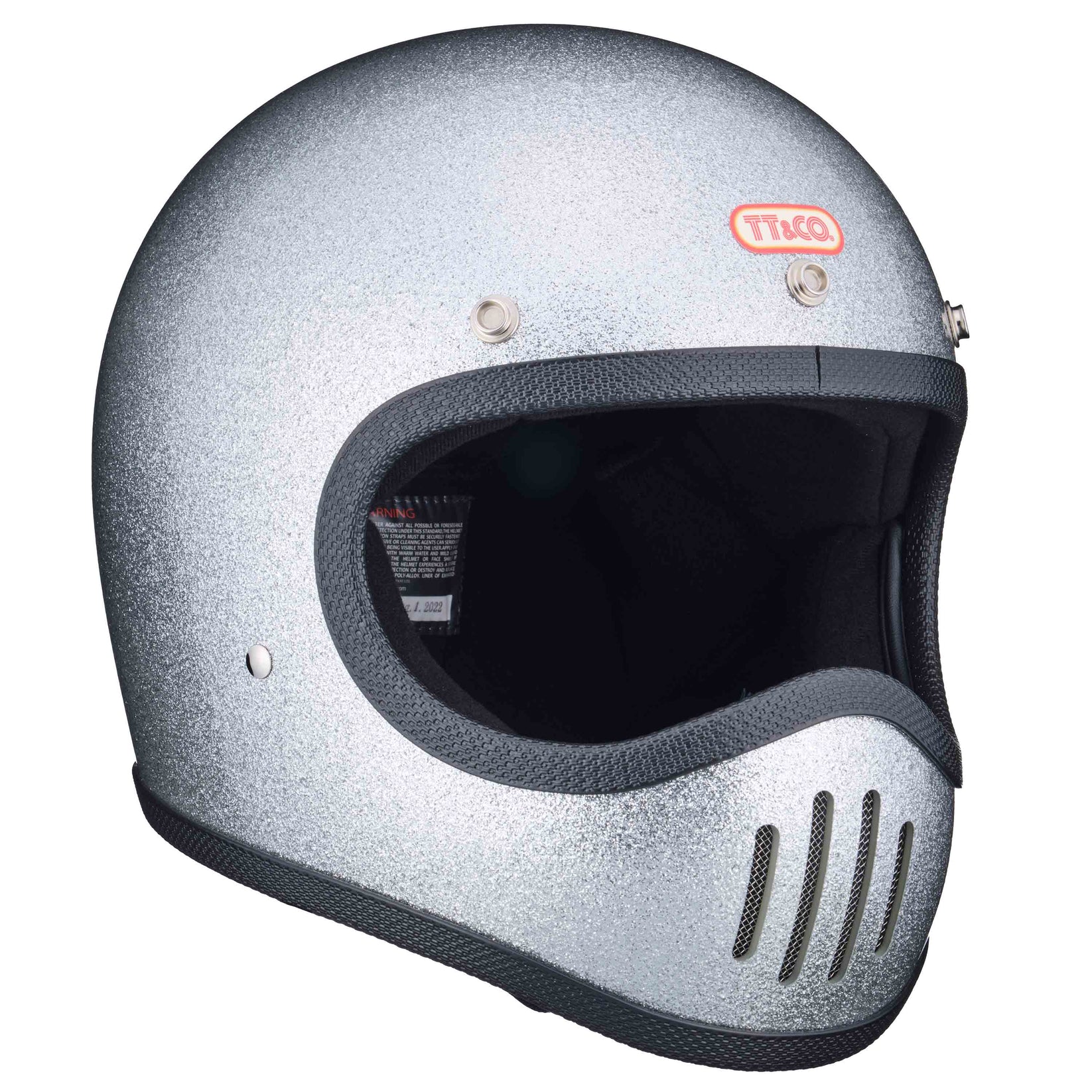 TT&CO. TOECUTTER SG/DOT GINGIRA 70's CUSTOM2 SILVER SMALL FULL FACE ...